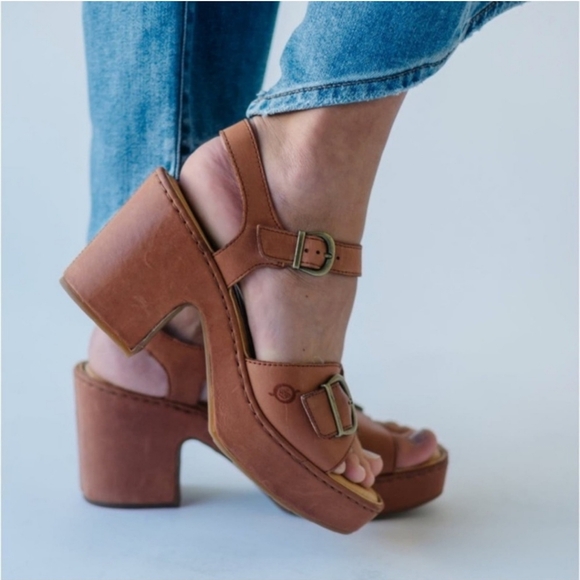 Born | Shoes | Born Browyn Platform 0 Leather Tan Brushed Antique ...